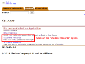 View/Print Unofficial Transcripts - Río Hondo College